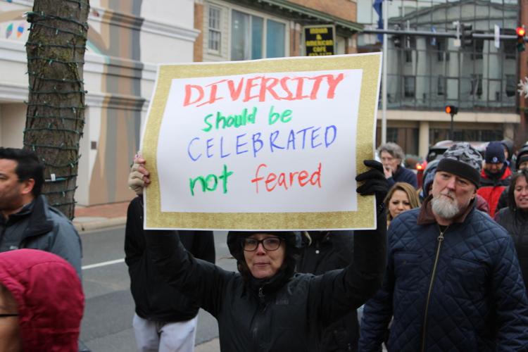 Hundreds in Harrisonburg protest against Trump's immigration policies ...