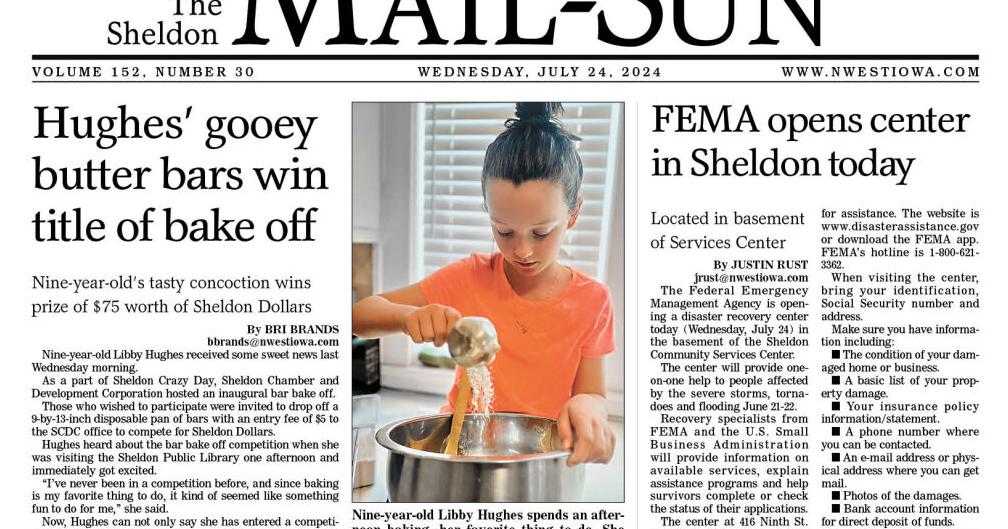 The Sheldon Mail-Sun July 24, 2024 | | nwestiowa.com