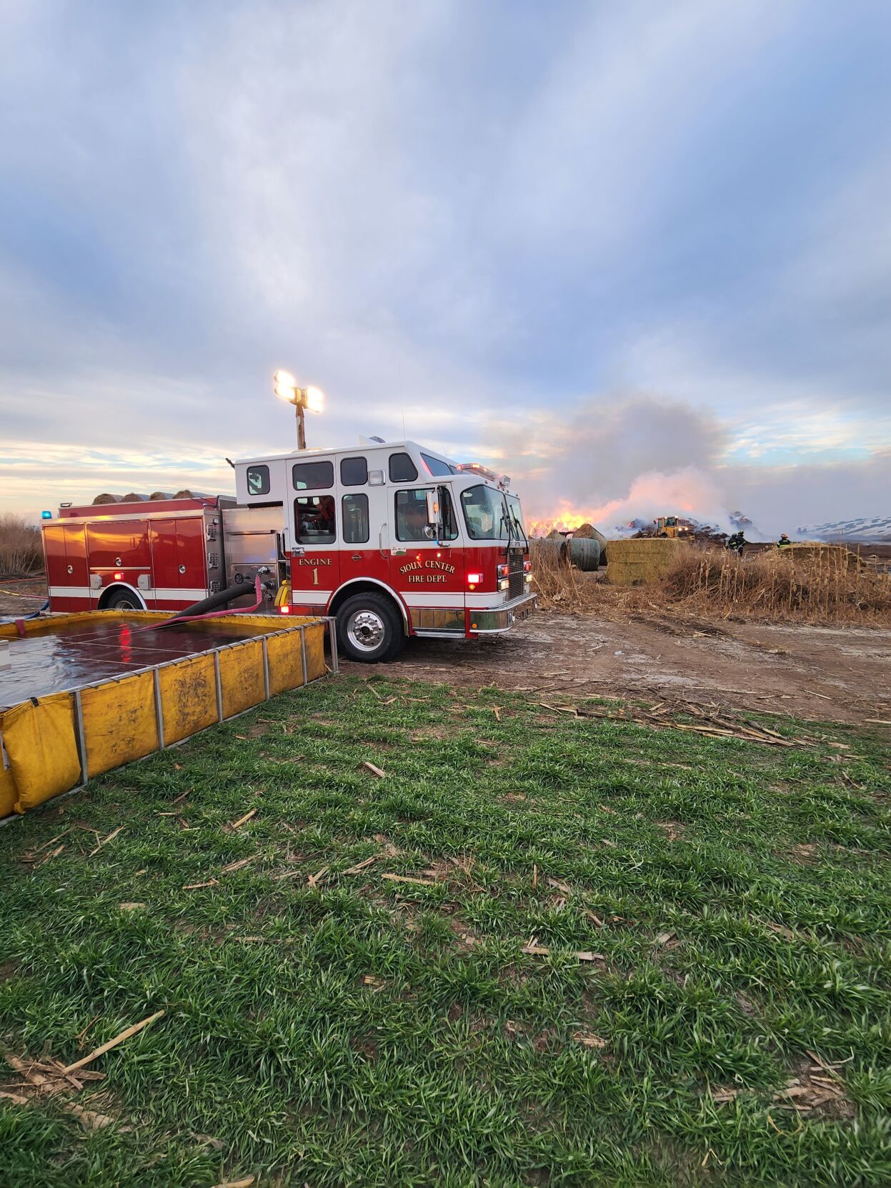 Large bale fire takes 25 departments | News | nwestiowa.com