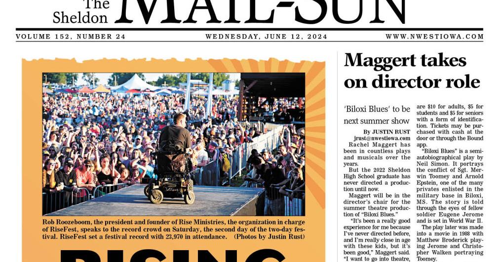 The Sheldon Mail-Sun June 12, 2024 | | nwestiowa.com