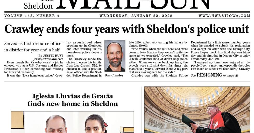 The Sheldon Mail-Sun Jan. 22, 2025 | | nwestiowa.com