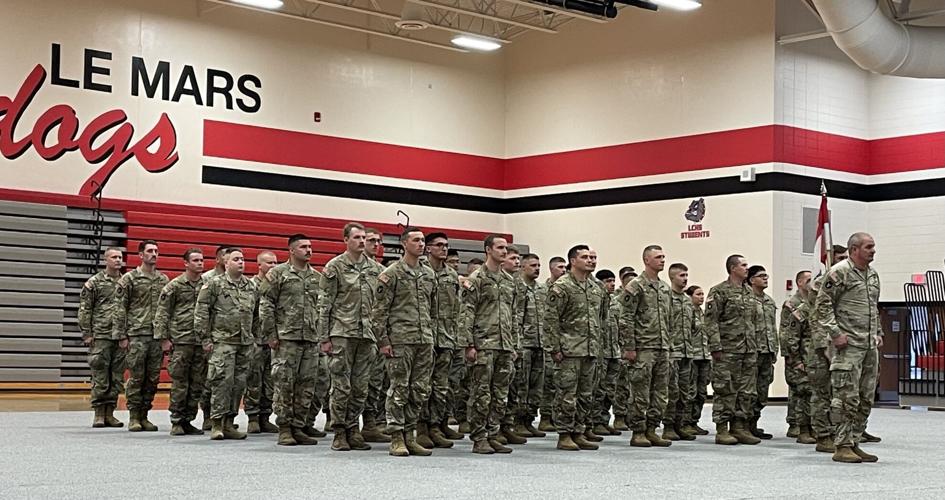 Large crowd turns out for send-off ceremony in Le Mars for Iowa ...