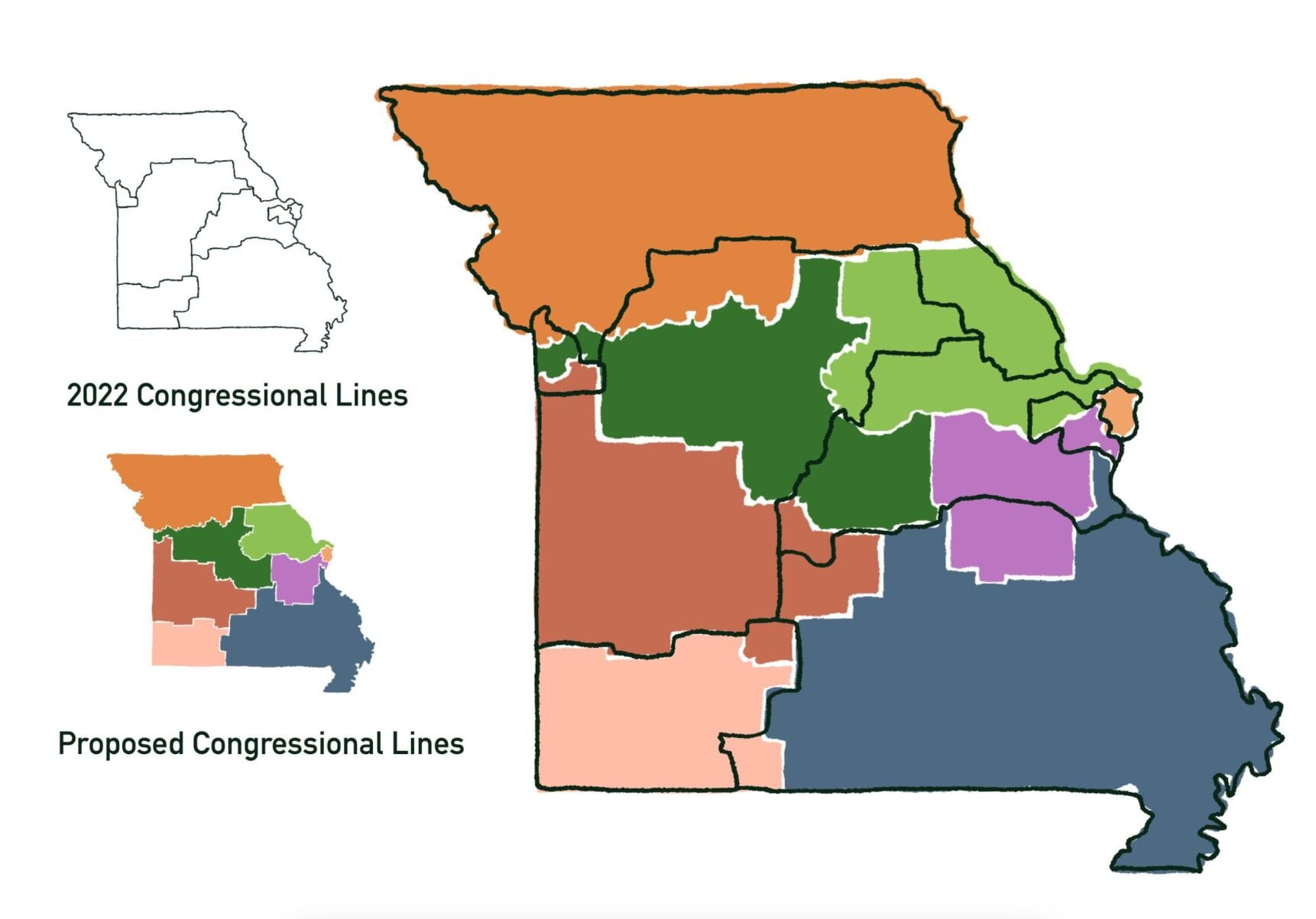 Missouri Congressional Map is redrawn for second time within decade ...