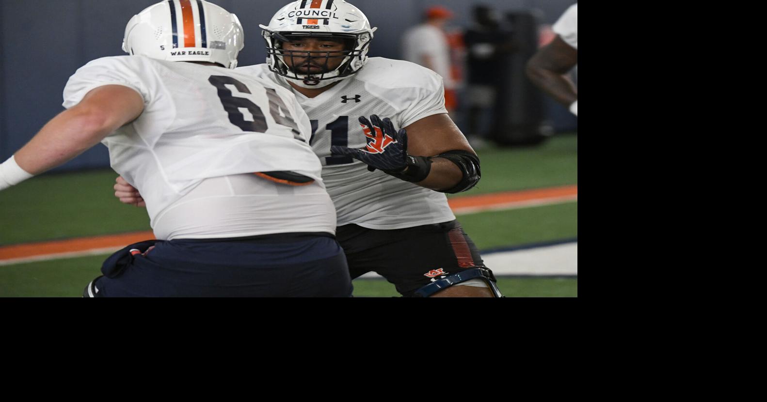 Auburn offensive lineman Brandon Council back after injuries, ready to ...