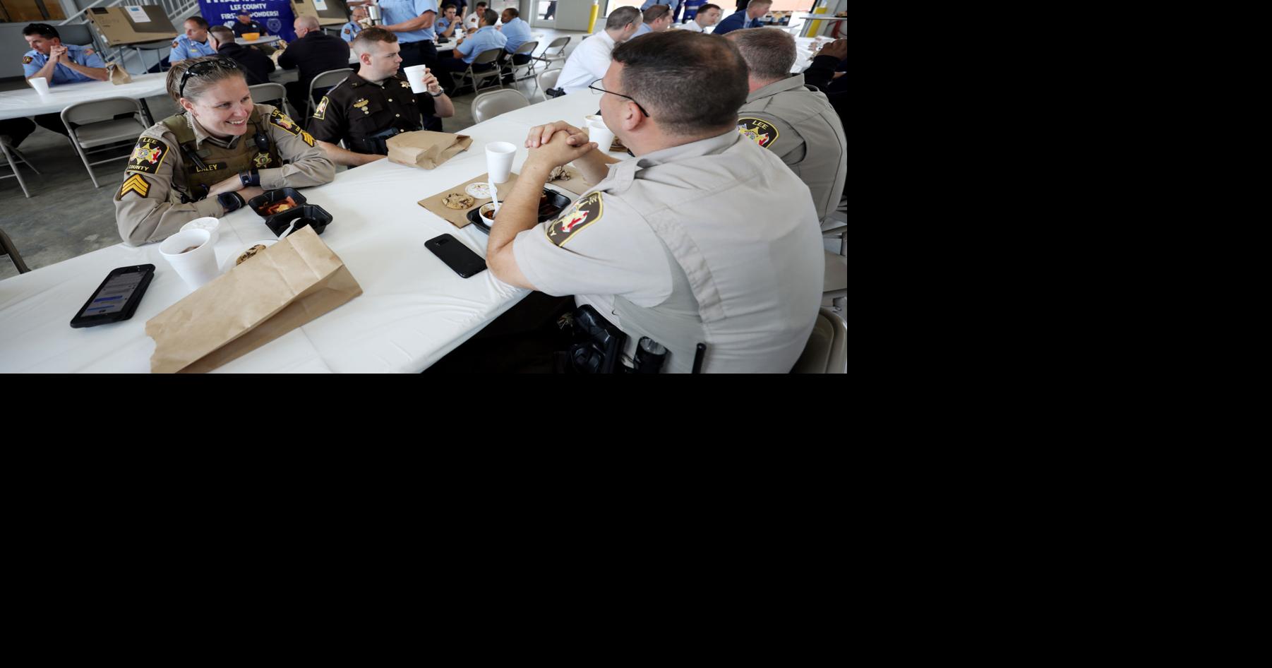 Elks treat first responders to barbecue lunch