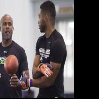 AUBURN PRO DAY: Blake catches passes from father for NFL scouts