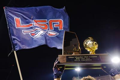 Lee-Scott Academy starting girls flag football team