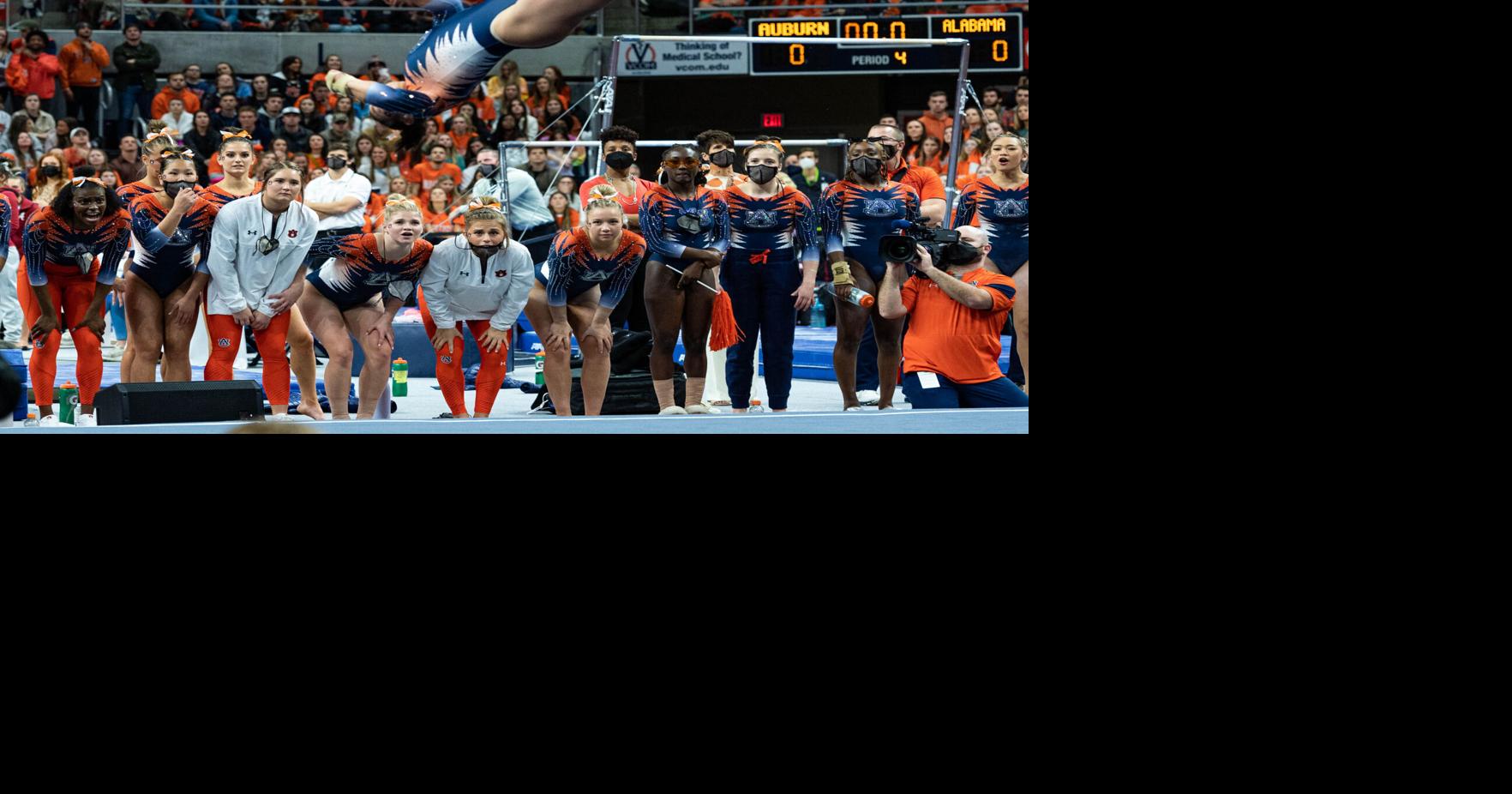Winning School Auburn Gymnastics Defeats Alabama Hits Second Best