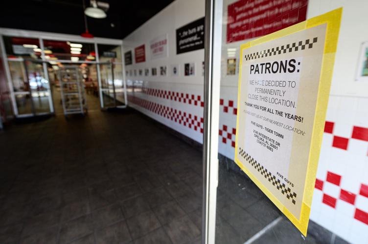 Five Guys restaurant in downtown Auburn permanently closed