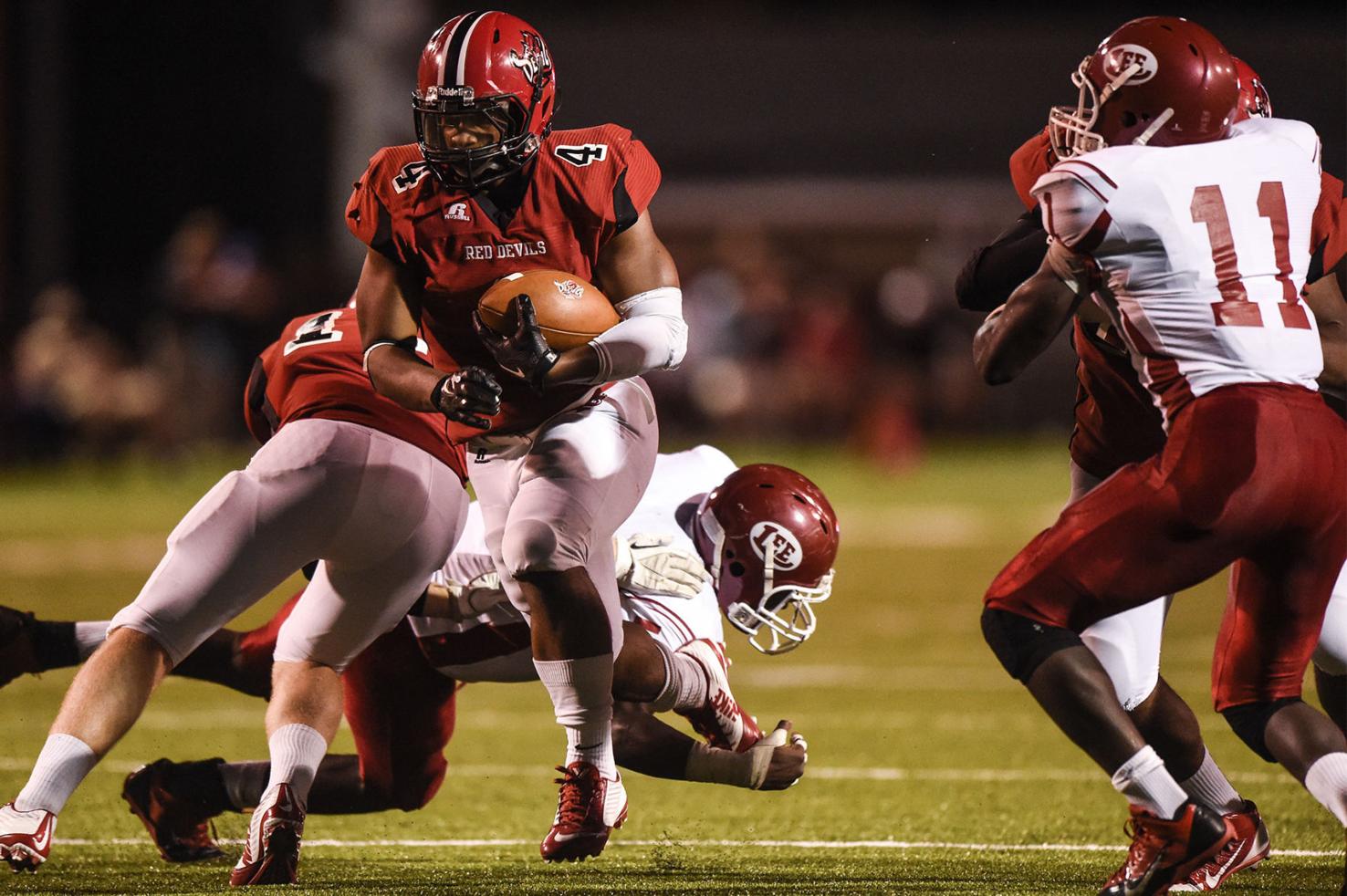 PREP FOOTBALL: Kenneth Thomas, No. 5 Central ease by Lee-Montgomery