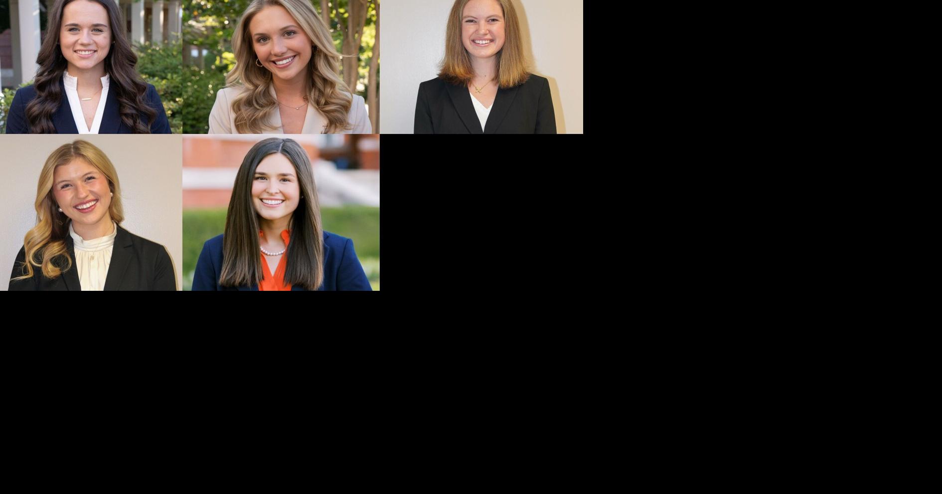 Top five Miss Auburn candidates