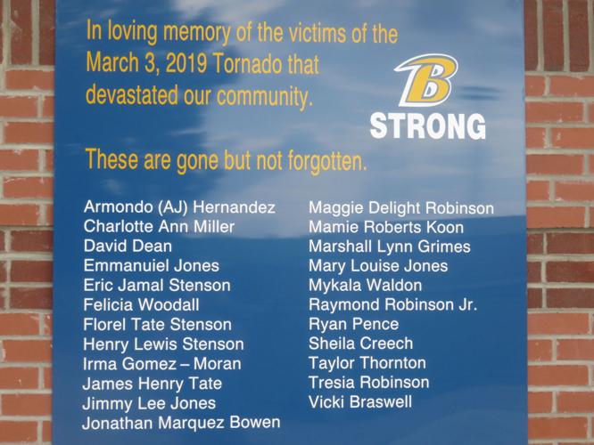 Beauregard football team honors March tornado victims