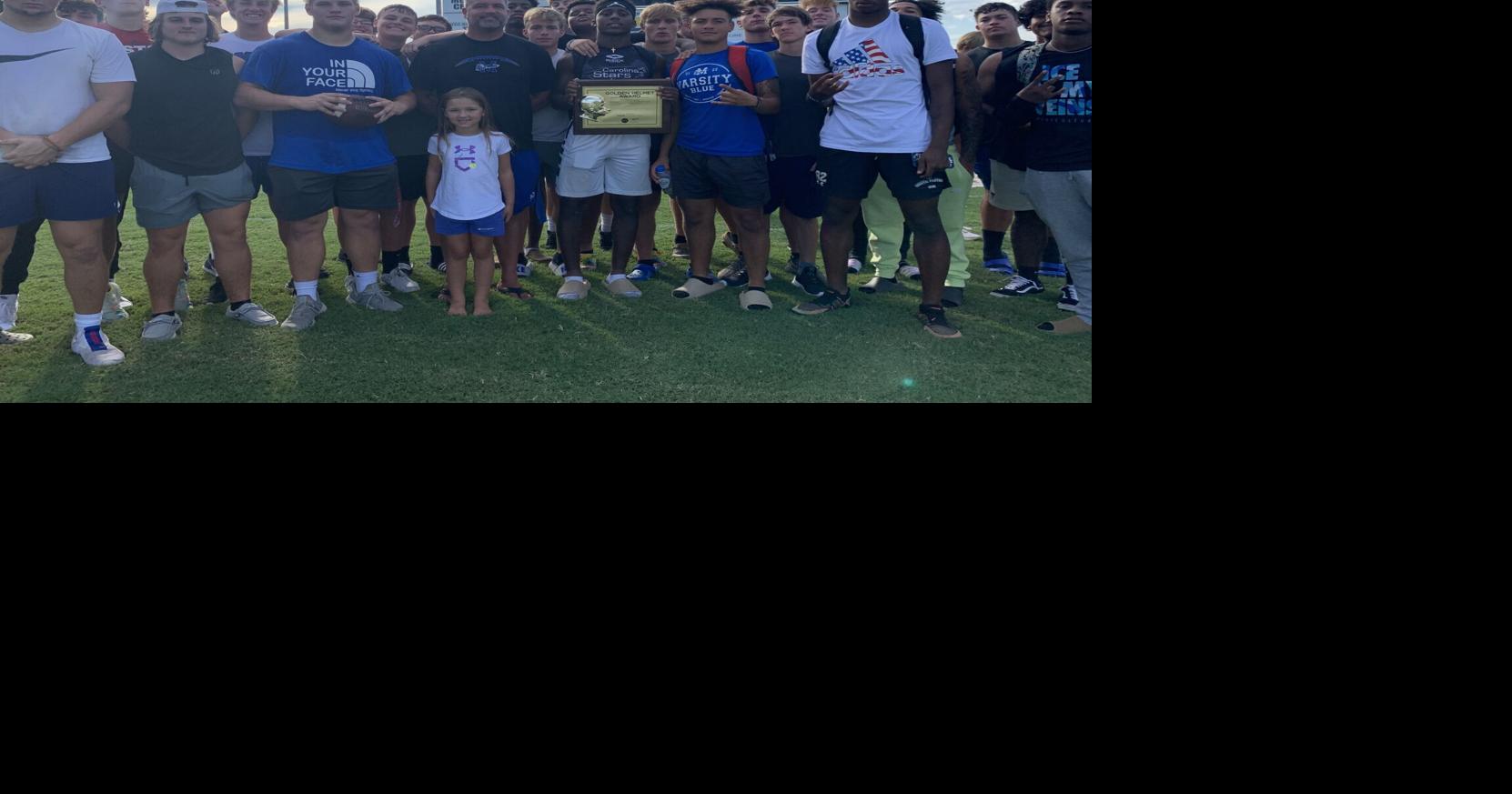 Week 3 WNNC Coca-Cola Golden Helmet Award Winner (Maiden's Ben Gibbs ...