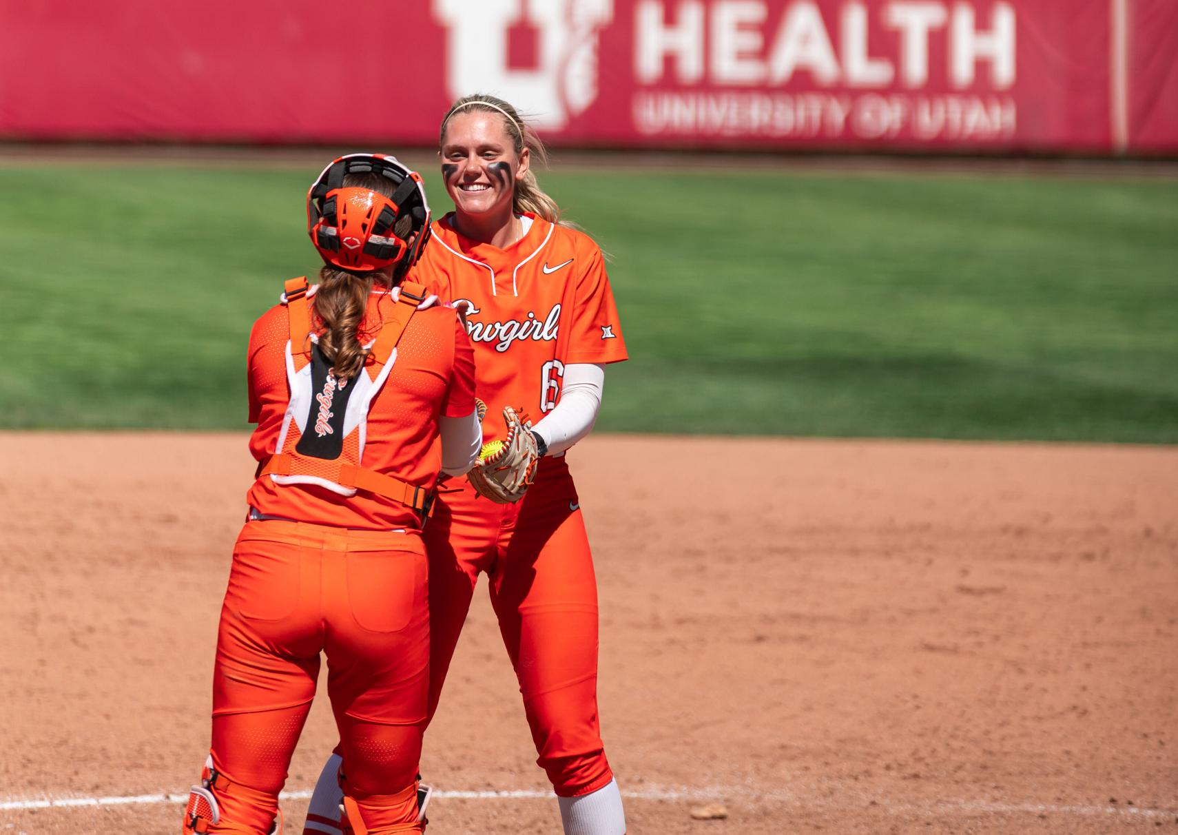Cowgirl softball upsets No. 4 Texas in 5-0 shut-out win | Softball ...