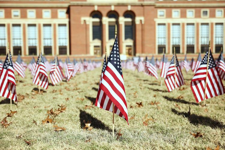 'No one forgotten': 7,158 flags planted in honor of fallen veterans ...