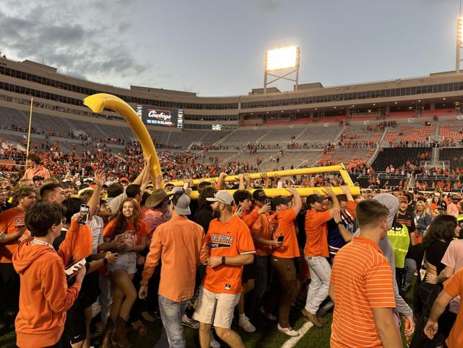 The prized post: The walk with OSU fans, goal post to Theta Pond after ...