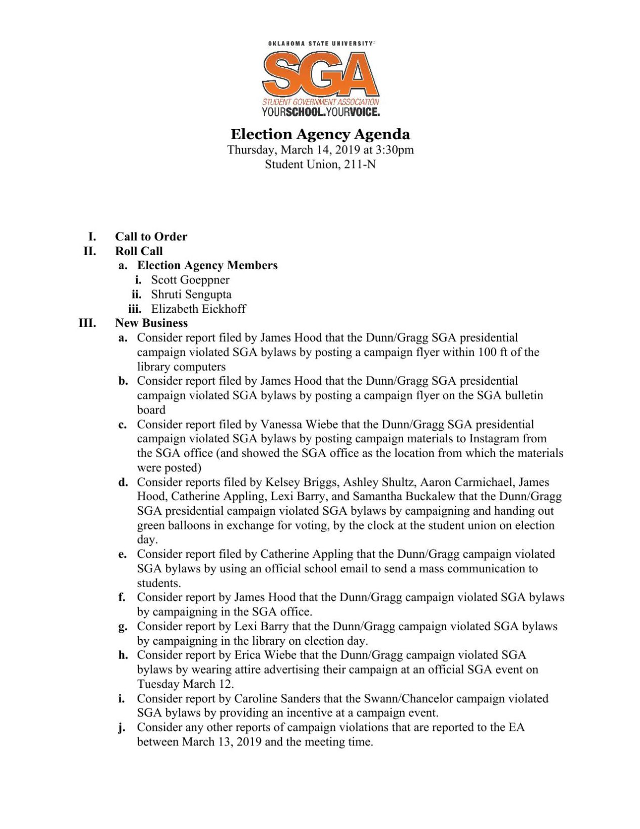 Alleged SGA presidential campaign violations prevent election results ...