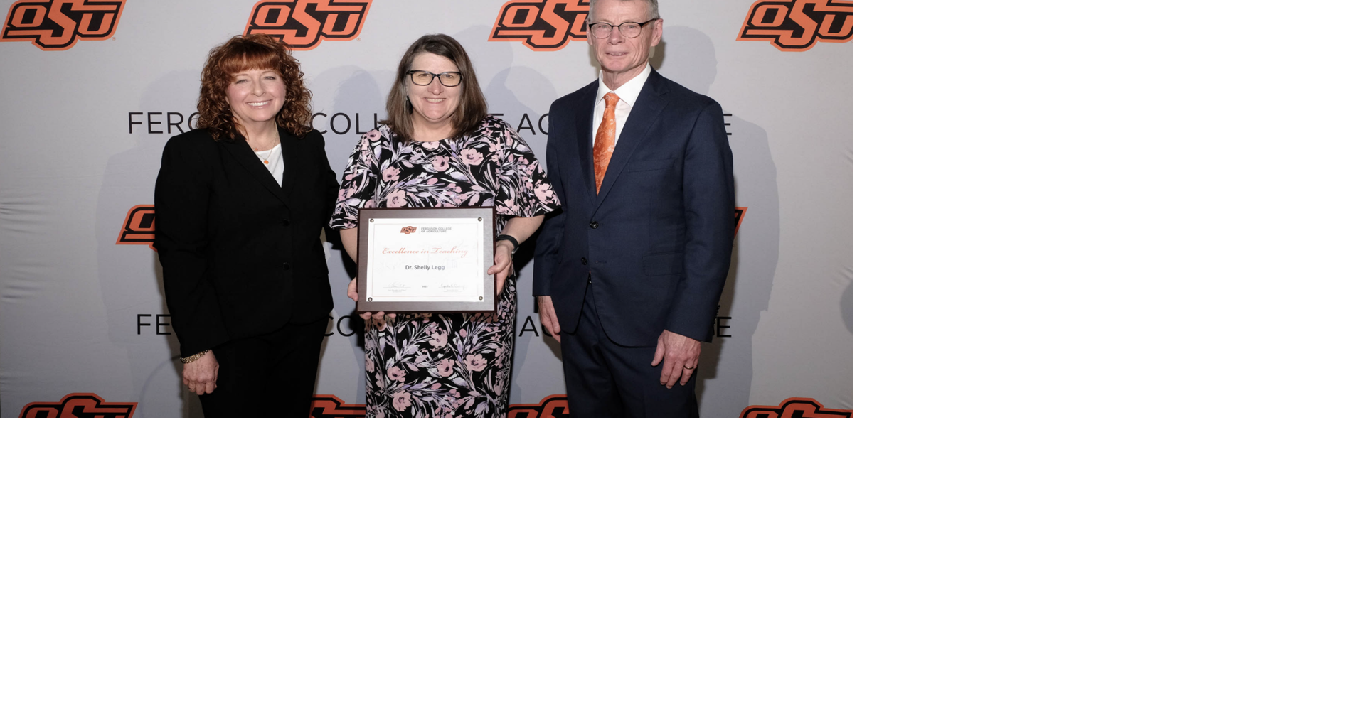 OSU professor honored with Excellence in Teaching Award | Features ...