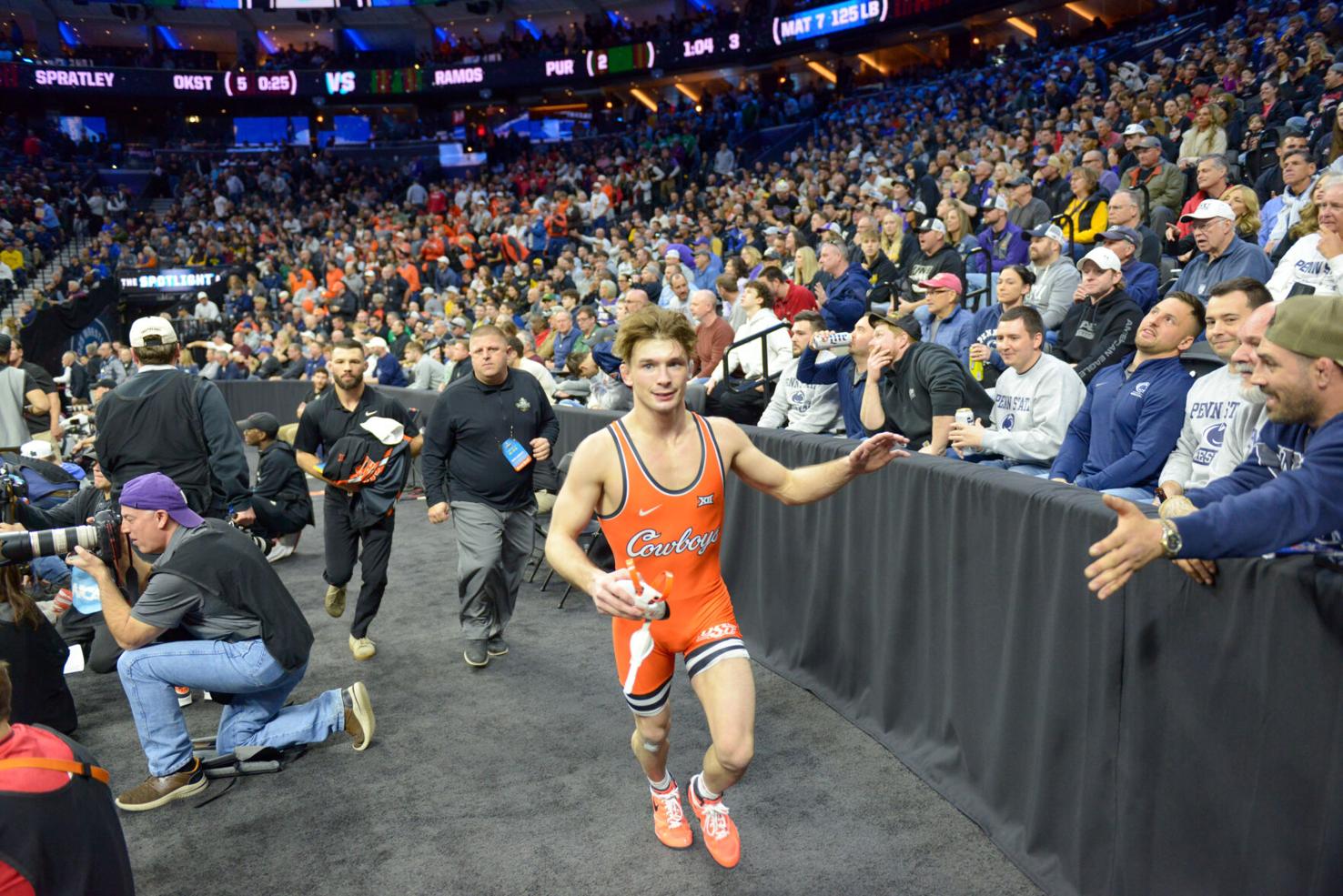 Multiple Oklahoma State wrestlers advance to finals round of NCAA ...