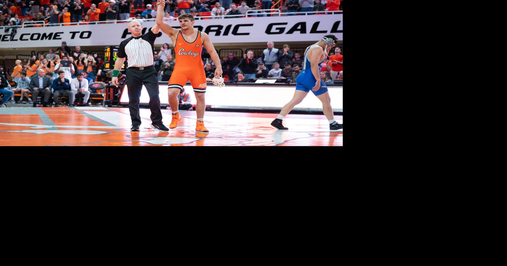 Luke Surber gains a top-10 win during OSU's win against Little Rock ...