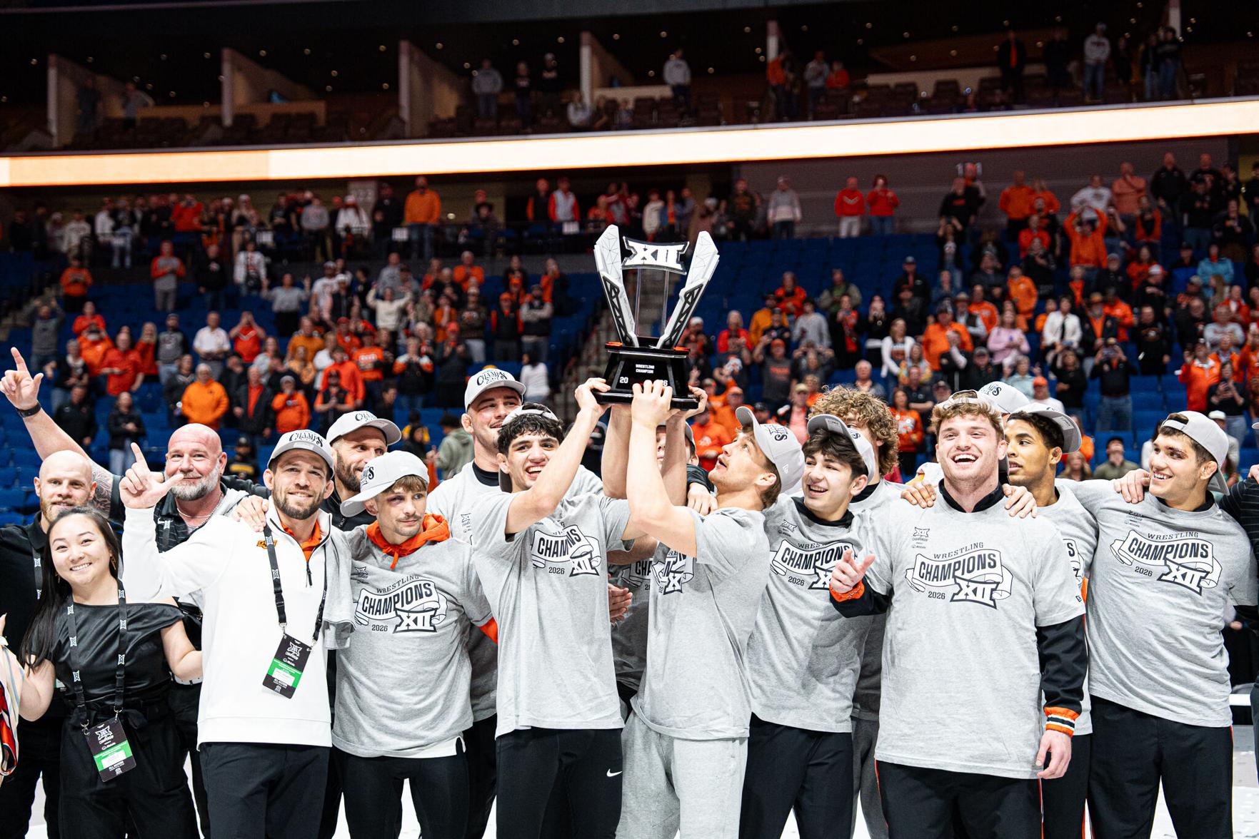 'Full of rock stars': OSU wrestling repeats as Big 12 champion ...