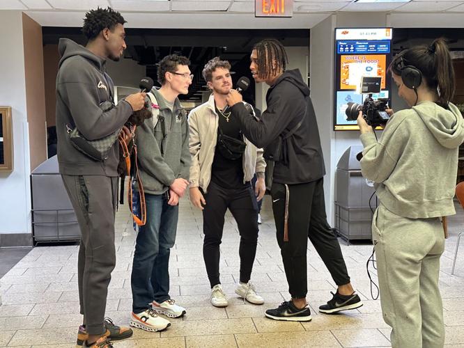Ollie Gordon II, Eric Dailey Jr. record podcast in the Student Union ...