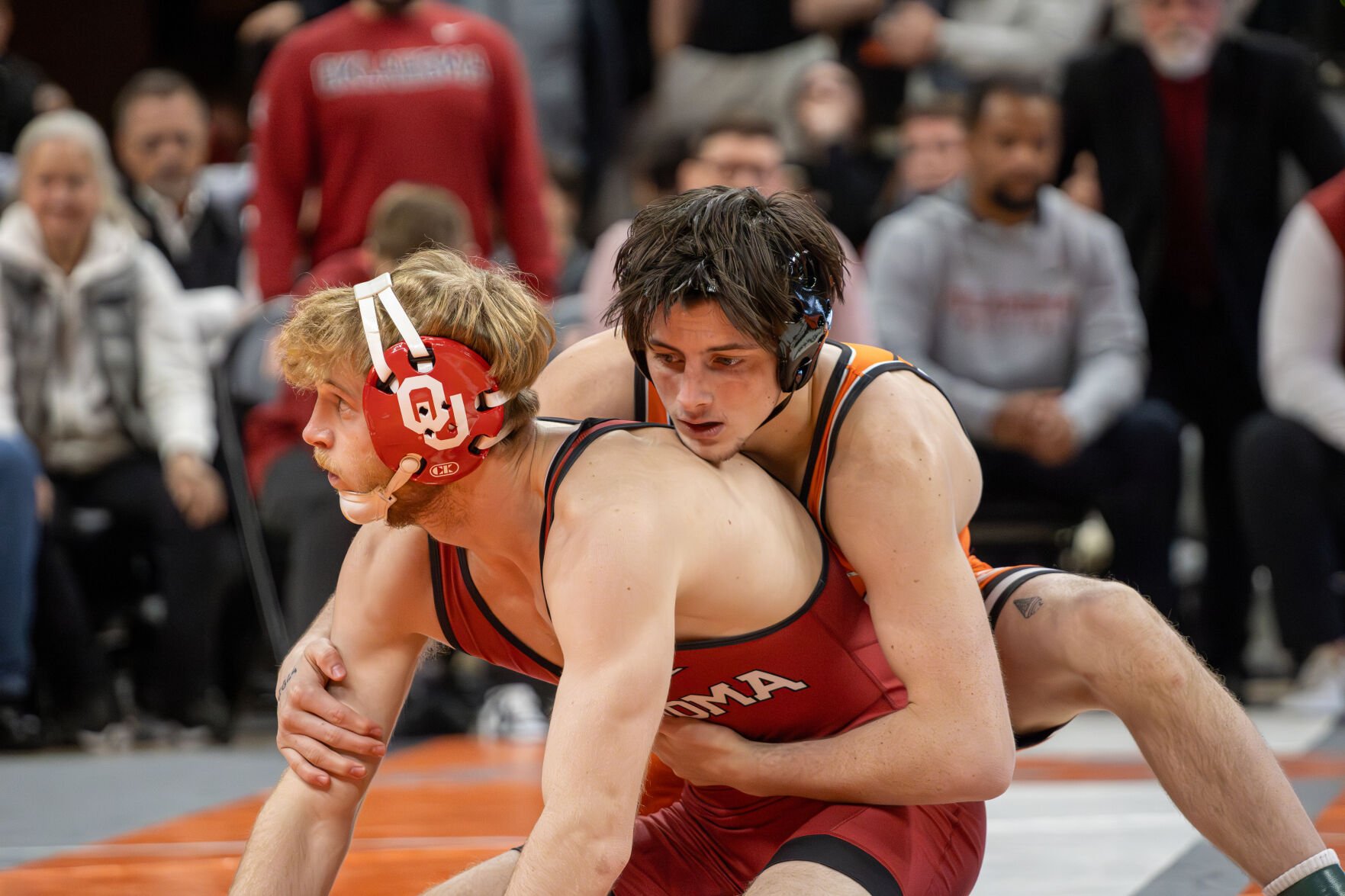 Jax Forrest pins college debut, OSU shuts out Oklahoma in Bedlam dual ...