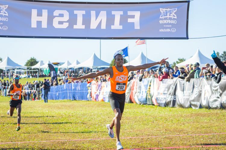 OSU's Brian Musau makes history with third straight Big 12 title ...