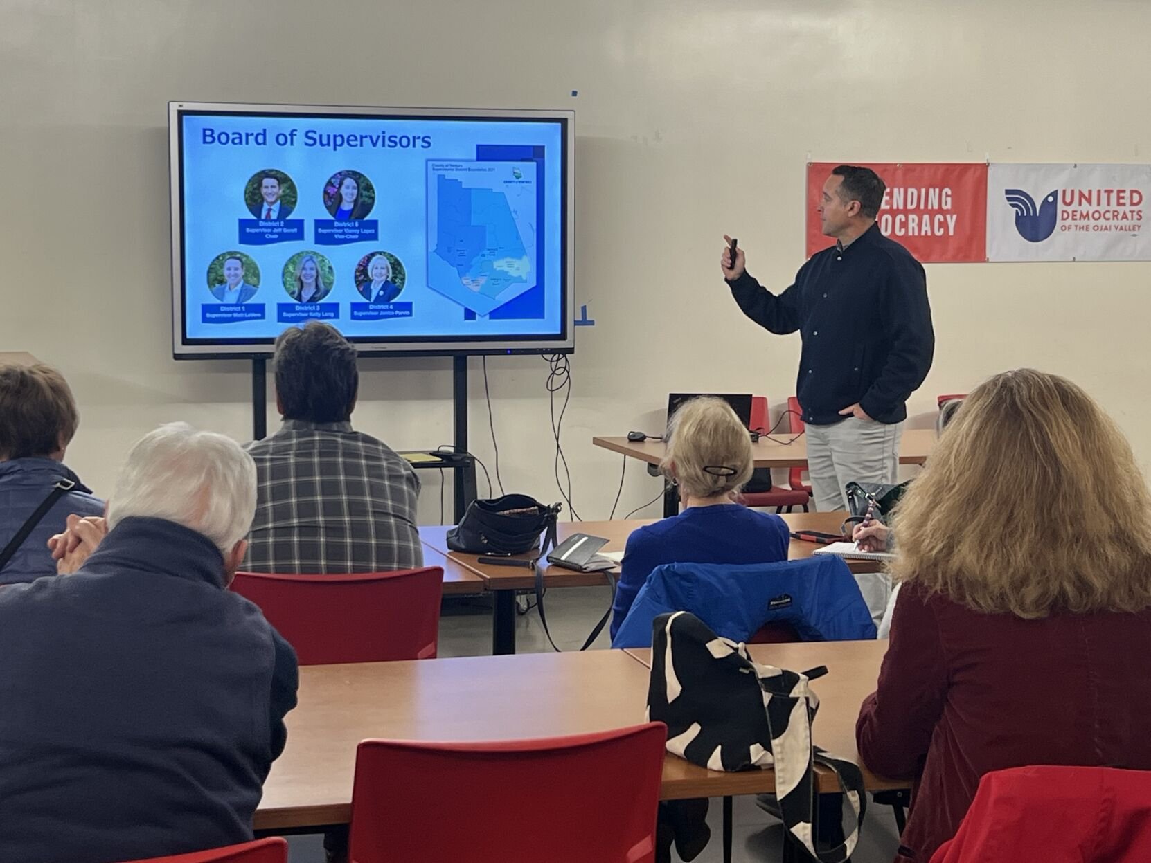 Supervisor Matt LaVere addresses Unified Dems of Ojai Valley ...