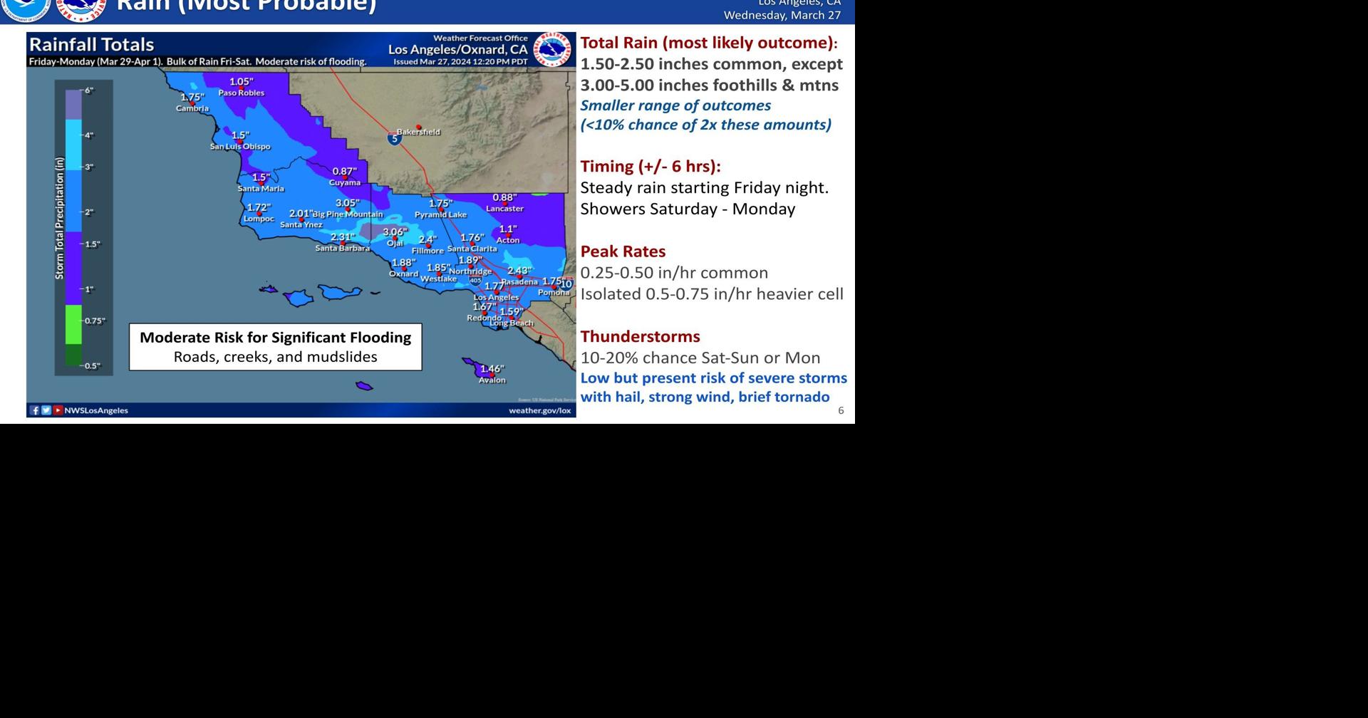 Easter rain forecast late March 2024 | | ojaivalleynews.com