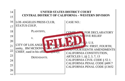 LAPD sued by LA Press Club for assaulting press during protests | Crime ...