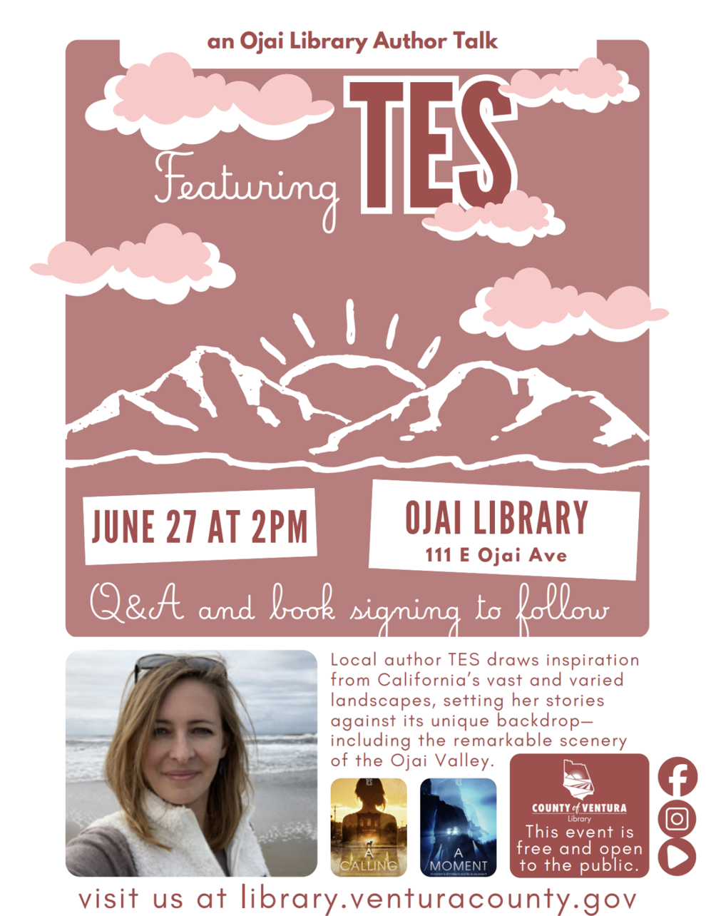 Local Ventura County author set to visit Ojai Library | Culture ...
