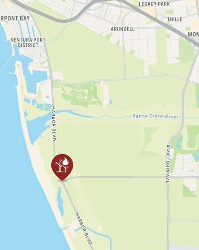 0.25 acre fire in Oxnard, crews working on 'wet line' to surround fire ...