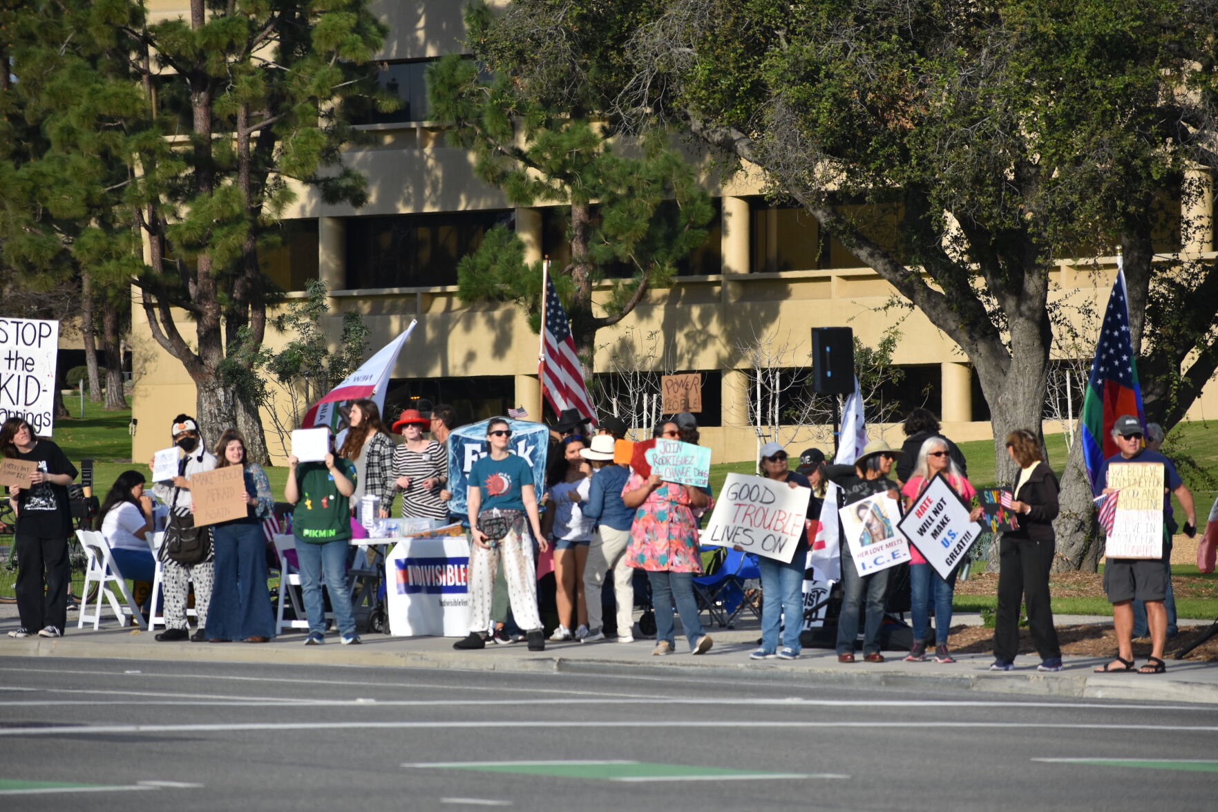 ‘Free America Walkout’ rally draws hundreds to County Government Center ...