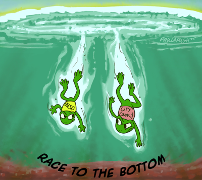 Race to the Bottom | Editorial Cartoon | ojaivalleynews.com