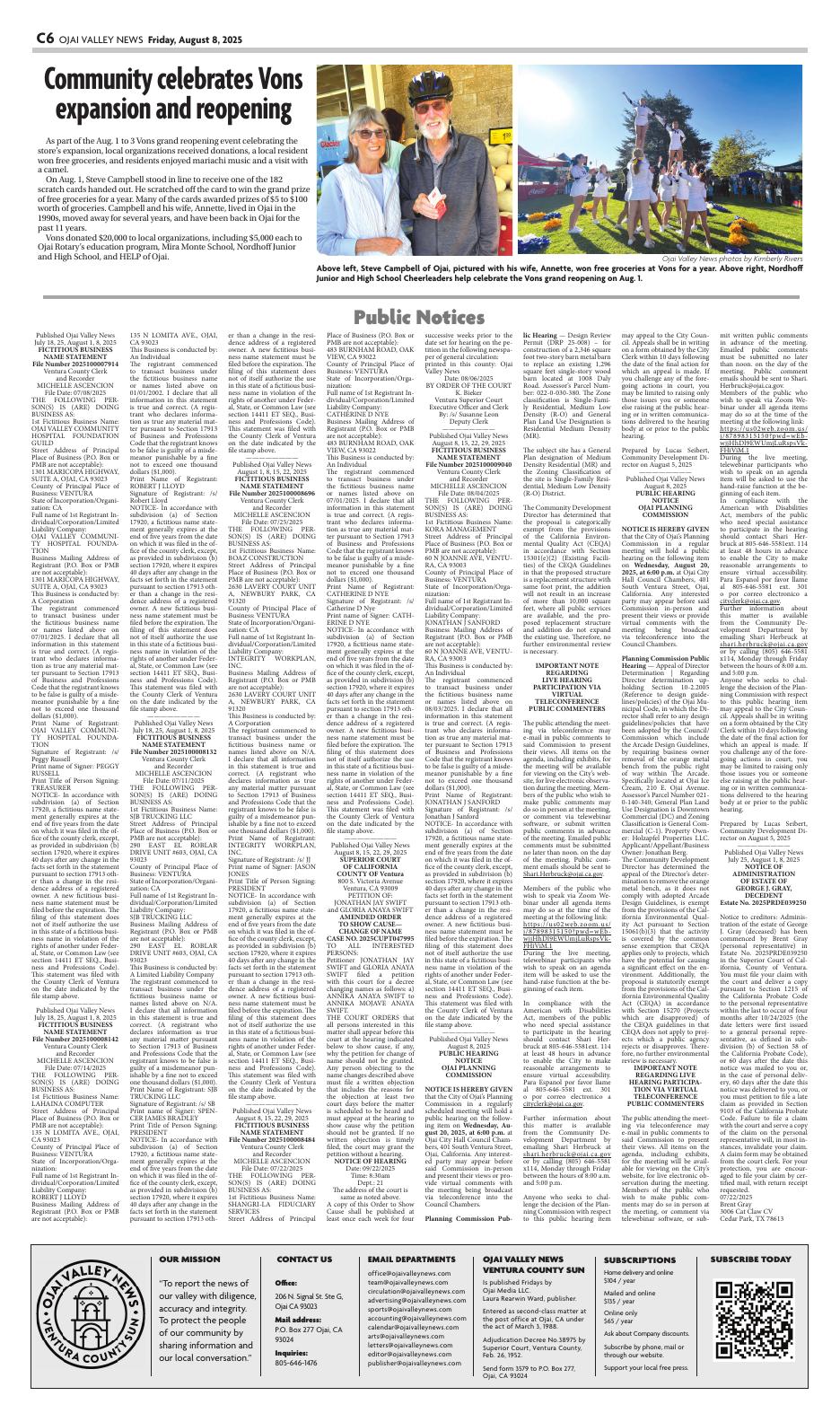 Page 2025-0807_017 | e-Edition | ojaivalleynews.com