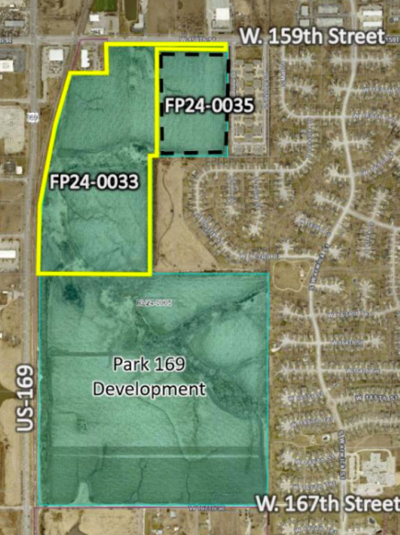 90 acres at US-169 and 159th Street set aside for future development ...