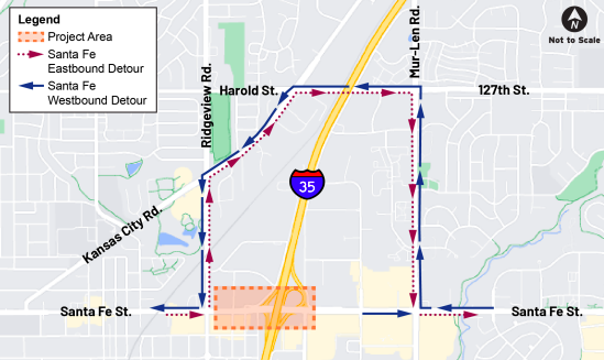 City gives tentative detour, timeline update on massive Sante Fe/I-35 interchange rework | City ...