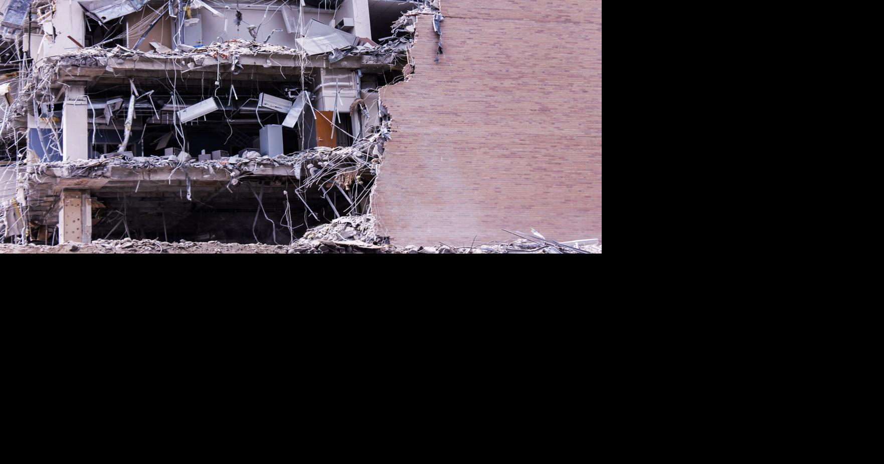 UPDATE: Take a look at demolition progress on the old county courthouse ...