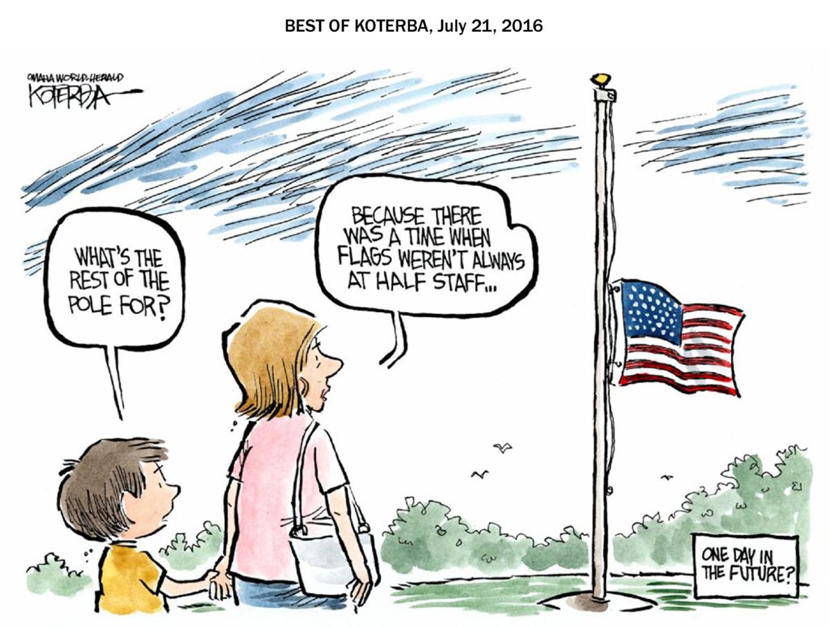 Jeff Koterba's Oct. 3 cartoon: A far-too-frequent sight