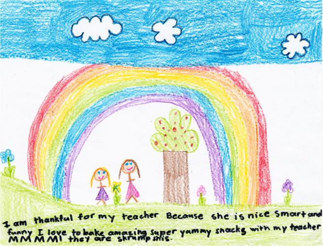 Local children give thanks. See their adorable letters and drawings