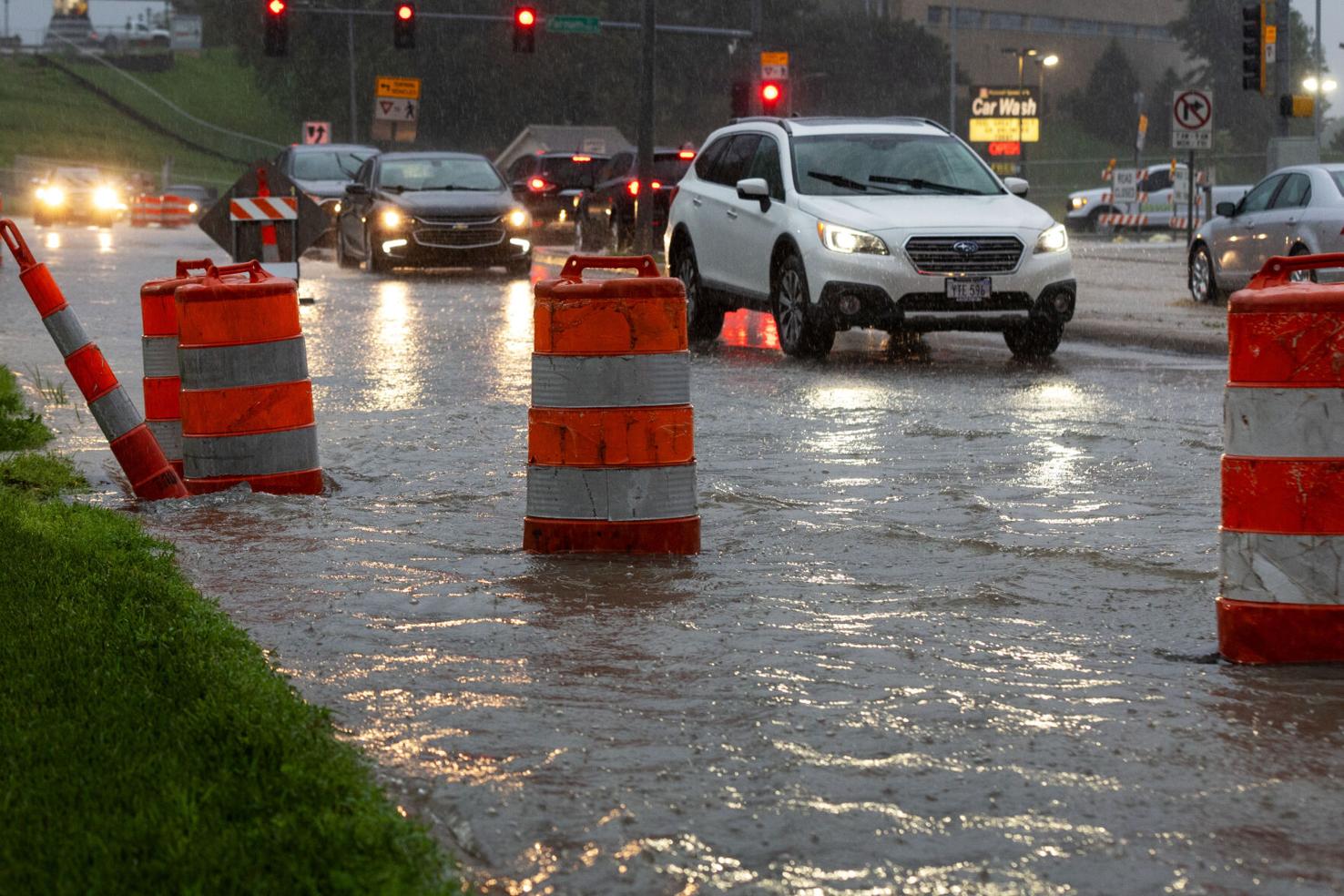 Photos: Heavy rains flood Omaha streets