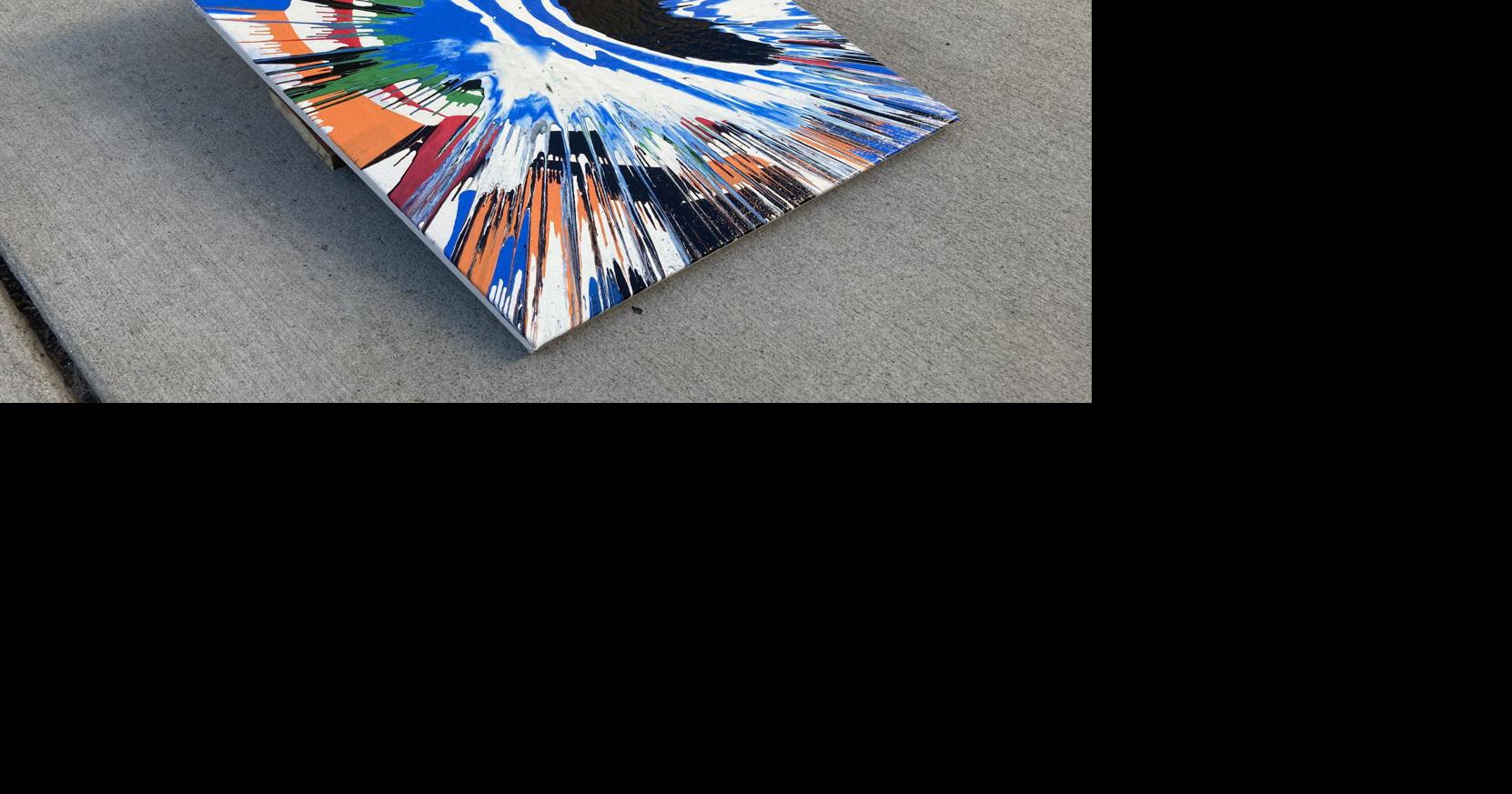 All you need for this fun craft is paint, canvas and a power tool