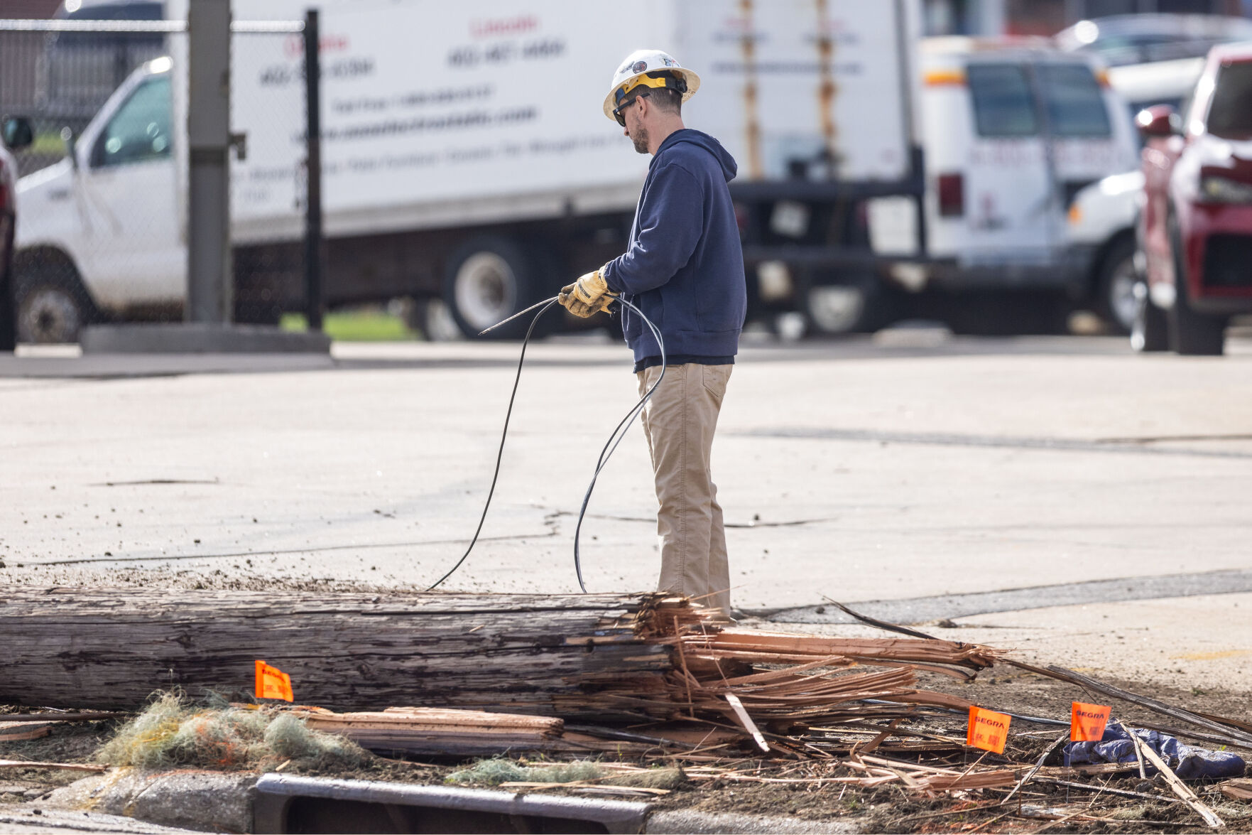 Photos: Car accident knocks out power near 72nd and Blondo