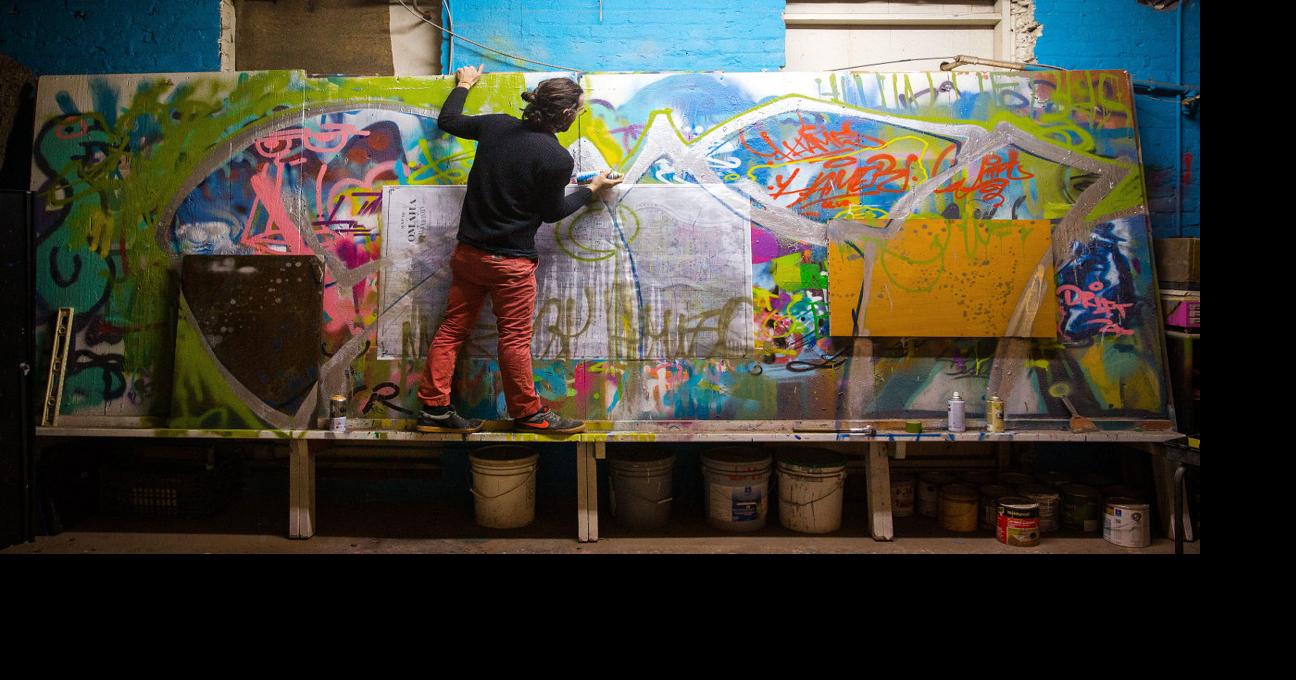 Omaha artists painting over graffiti with graffiti