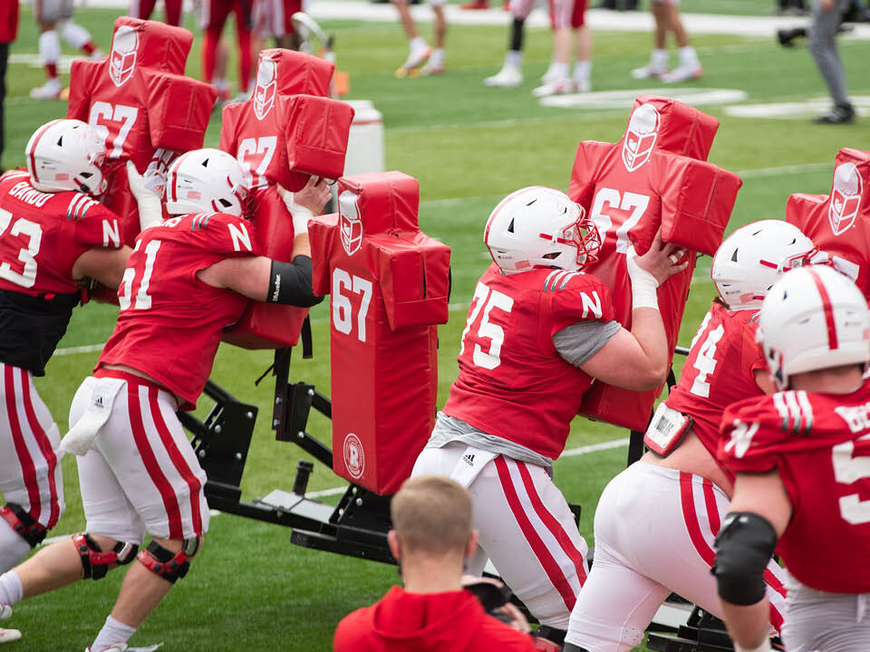 Nebraska's offensive line is like one big happy family