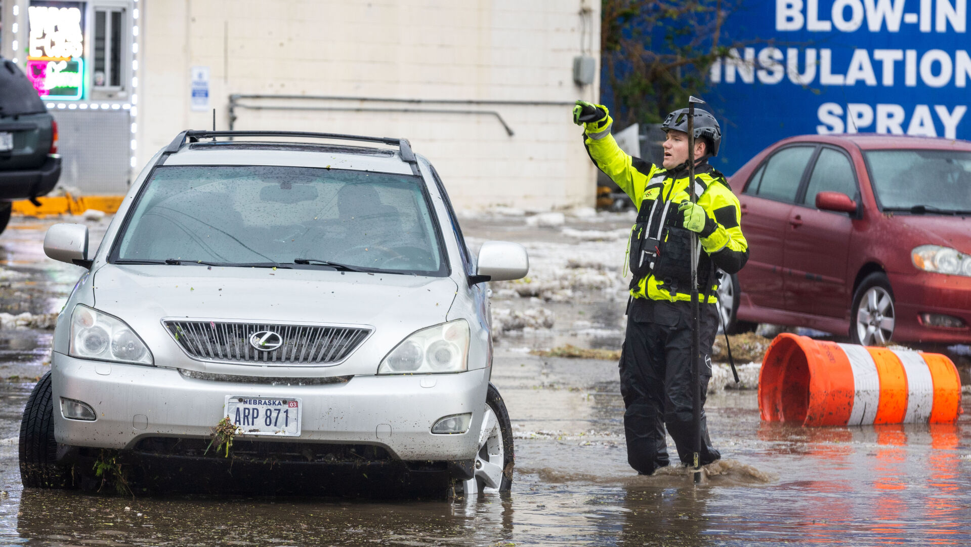 Severe weather brings hail, flooding to Omaha metro on April 24, 2025