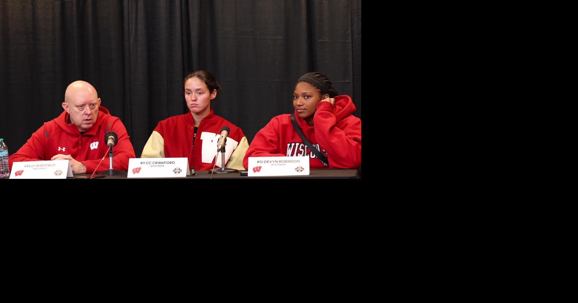 Wisconsin's Kelly Sheffield, CC Crawford, Devyn Robinson full press ...