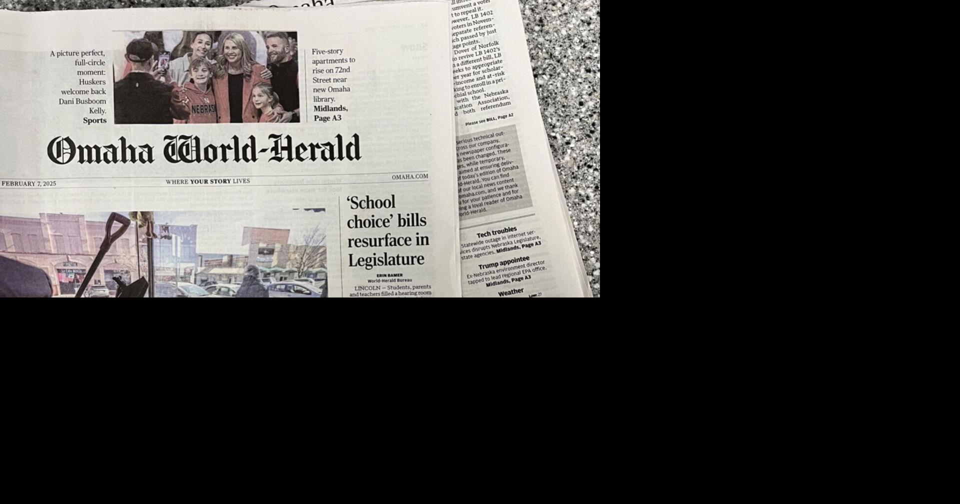 Print Omaha World-Herald back to normal size after attack