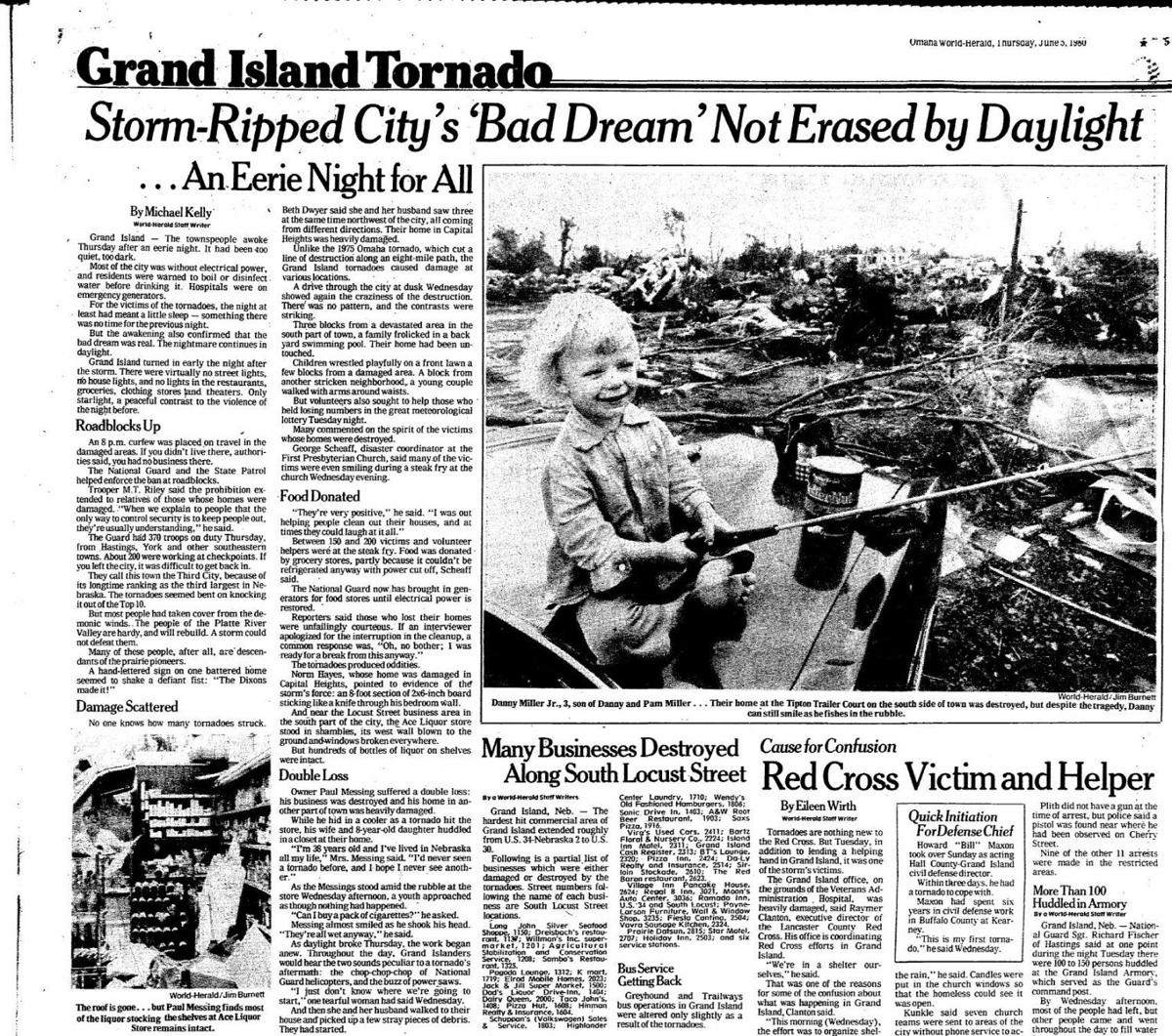 World-Herald coverage of the deadly Grand Island tornadoes that hit 40 ...